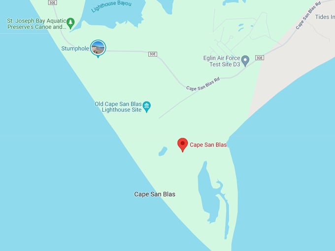 cape san blas 10 map