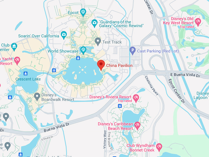 china pavilion 10 map