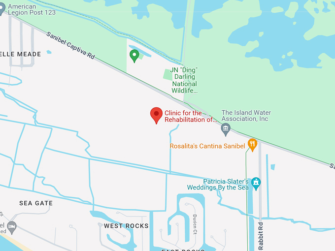 clinic for the rehabilitation of wildlife 10 map