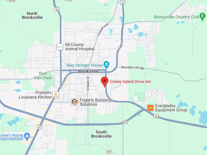 coney island drive inn 10 map