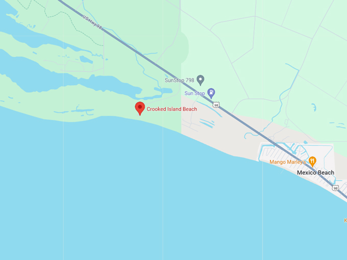 crooked island beach 10 map