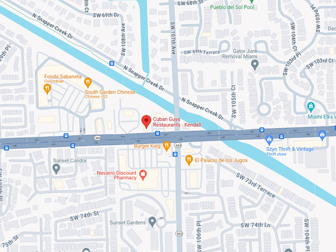 cuban guys restaurants 10 map