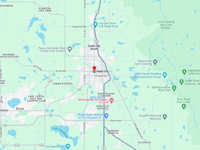 dade city 10 map