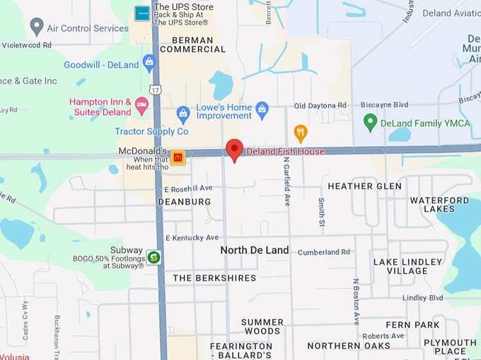 deland fish house map