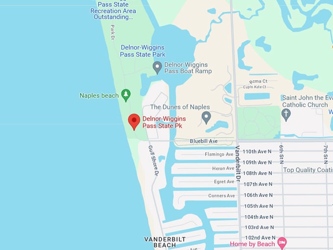 delnor wiggins pass state park 10 map