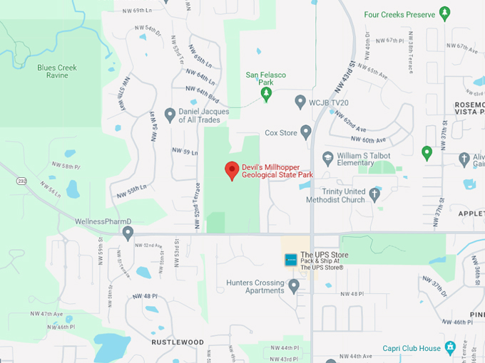 devils millhopper geological state park 10 map
