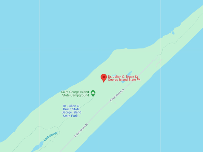 dr. julian g. bruce st. george island state park 10 map