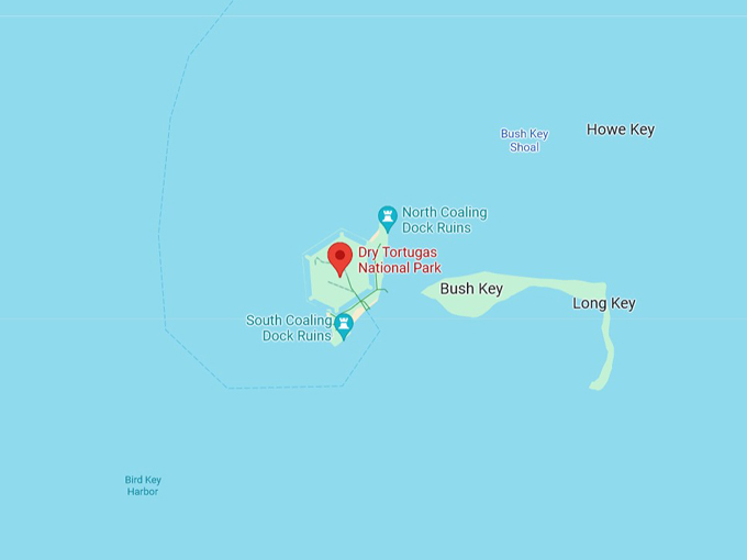 dry tortugas national park map