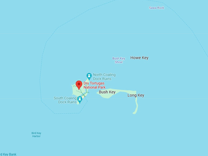 dry tortugas national park 10 map