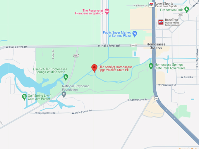 ellie schiller homosassa springs wildlife state park 10 map