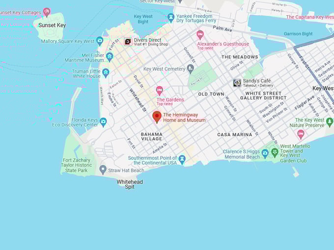 Ernest Hemingway Home & Museum 10 map