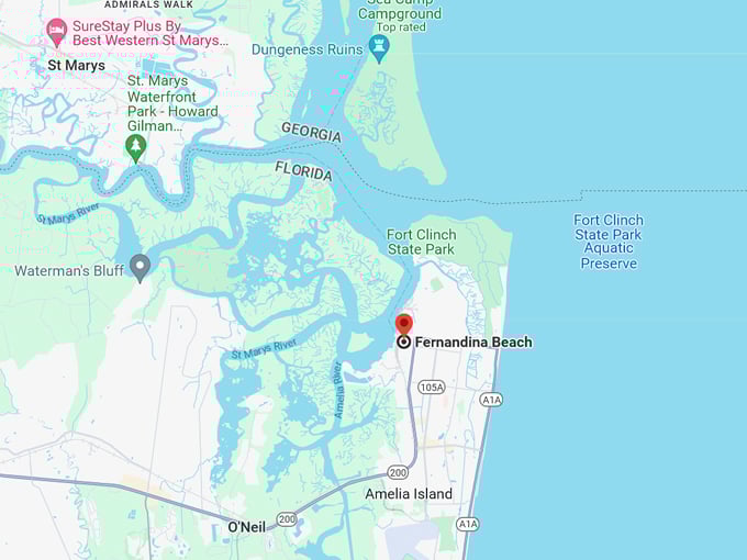 Fernandina Beach 10 map