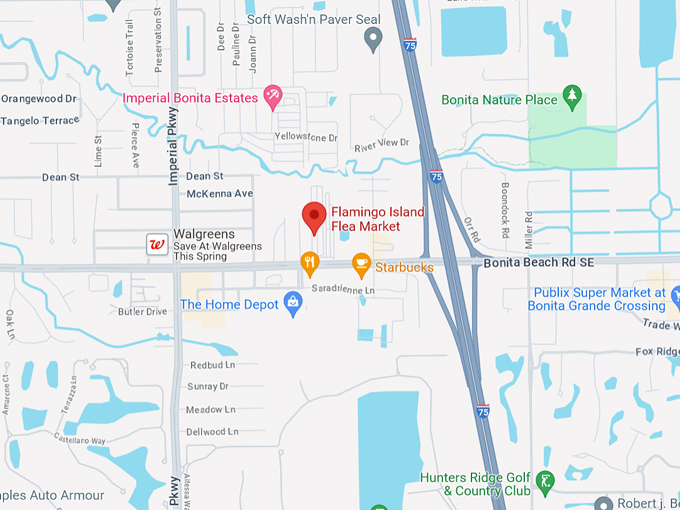 flamingo island flea market map