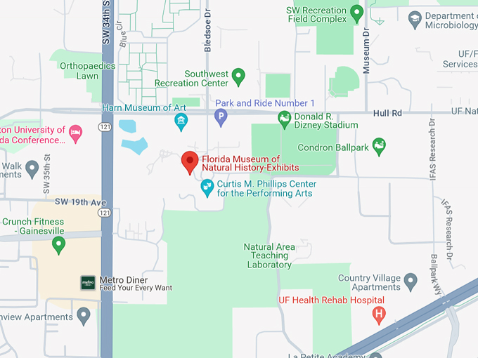 florida museum of natural history 10 map