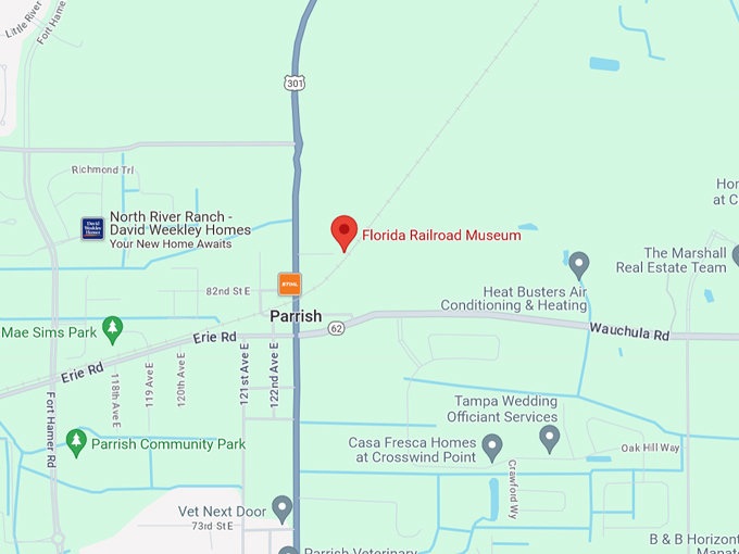 florida railroad museum 10 map