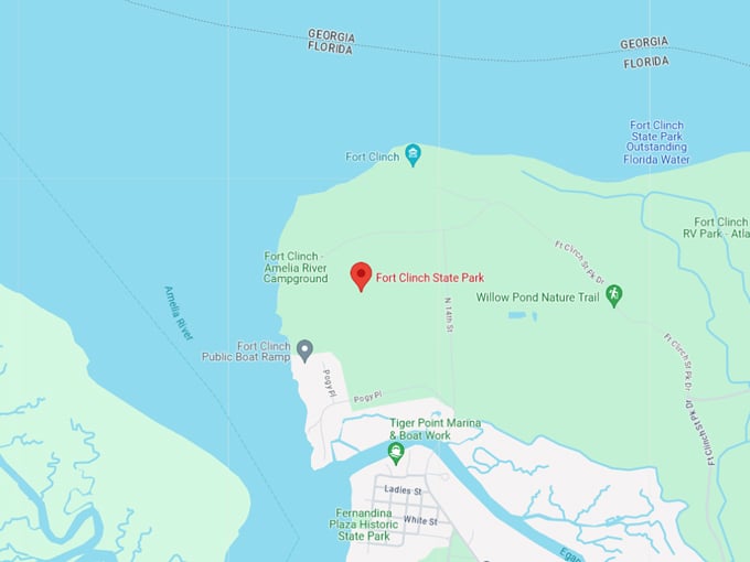 fort clinch state park 10 map