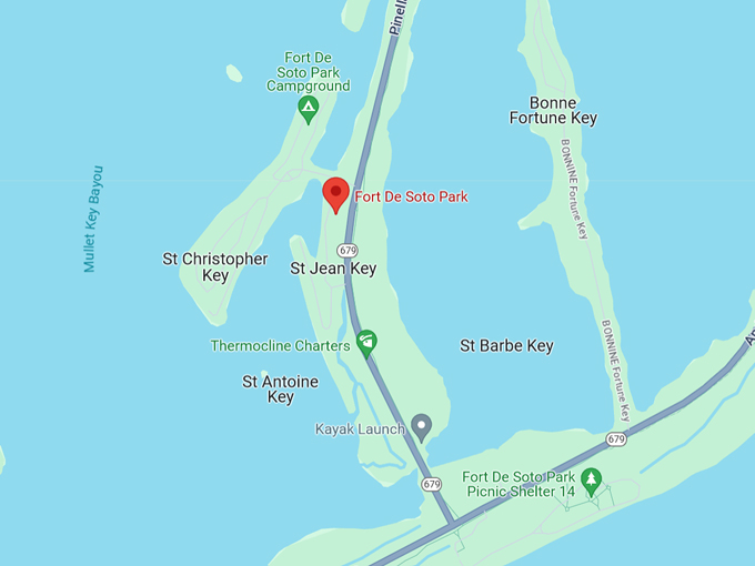 fort de soto park 10 map