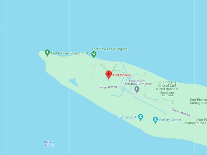 fort pickens 10 map