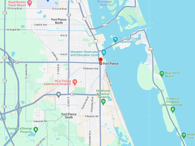 fort pierce 10 map