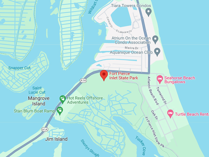 fort pierce inlet state park 10 map