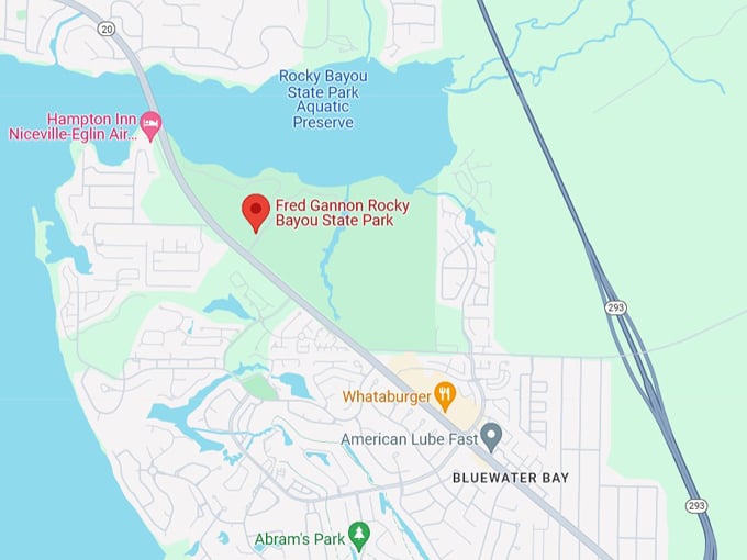 fred gannon rocky bayou state park 10 map 1