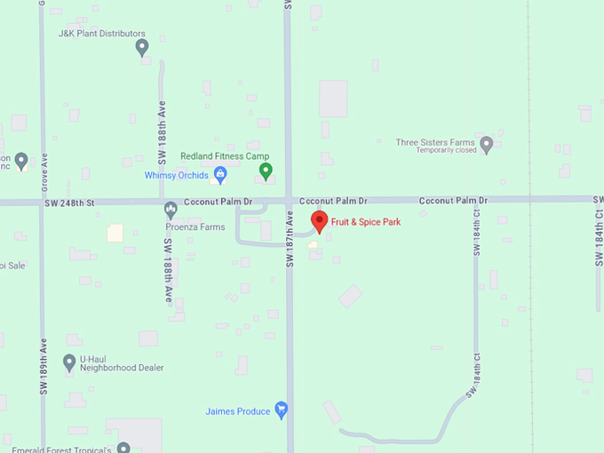 fruit and spice park 10 map