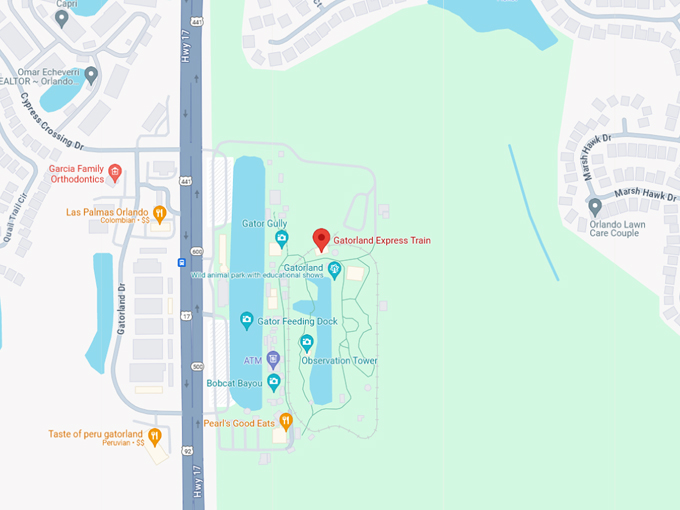 gatorland express train 9 map