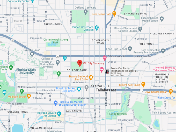grave of elizabeth budd graham 10 map