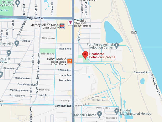 heathcote botanical gardens 10 map