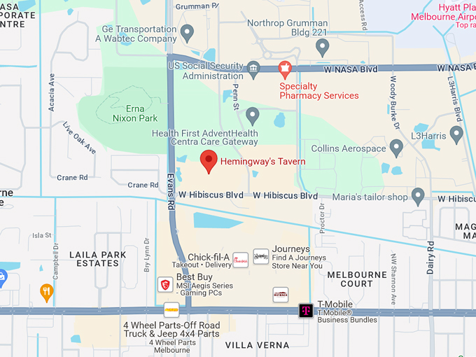 hemingways tavern 10 map