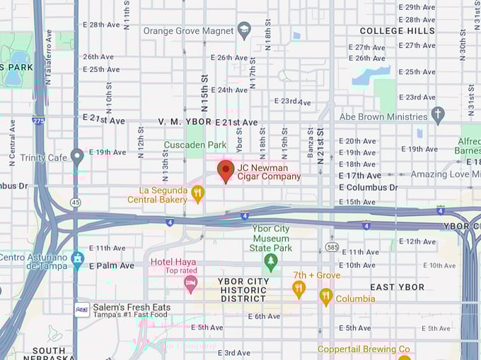 j.c. newman cigar company 10 map