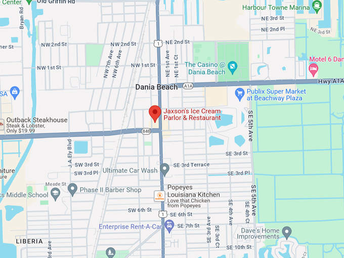 Jaxson's Ice Cream Parlor & Restaurant 10 map