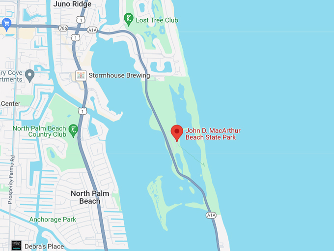 john d. macarthur beach state park 10 map