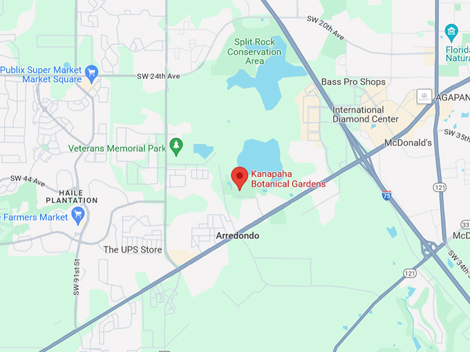 kanapaha botanical gardens 10 map