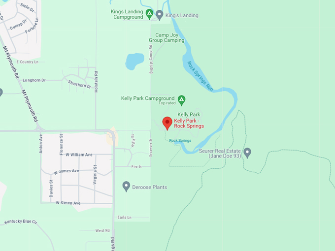 kelly park and rock springs 10 map
