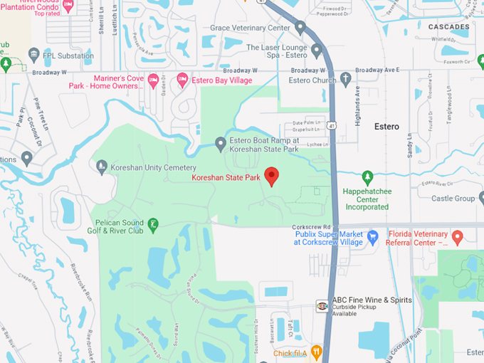 Koreshan State Historic Site 10 map