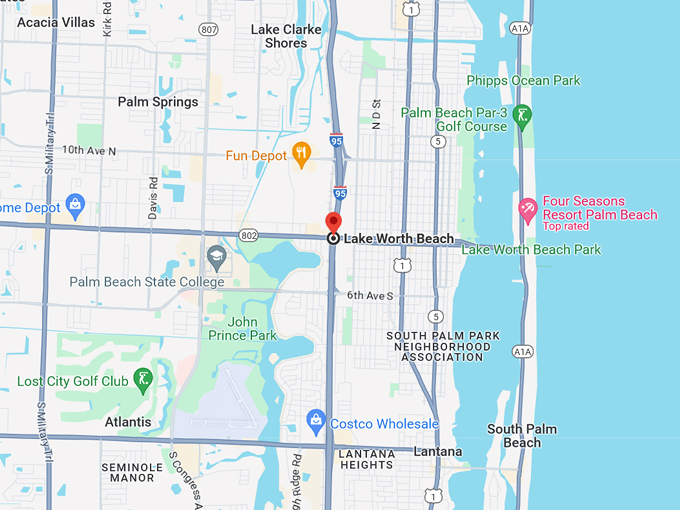 lake worth 10 map