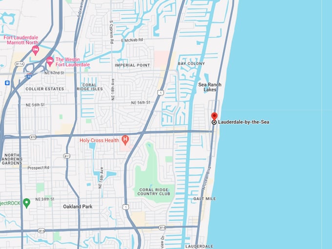 lauderdale by the sea 10 map