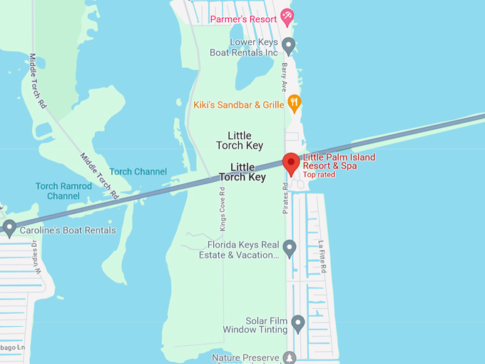 little palm island 10 map