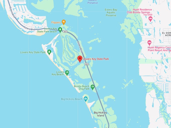 lovers key state park 10 map