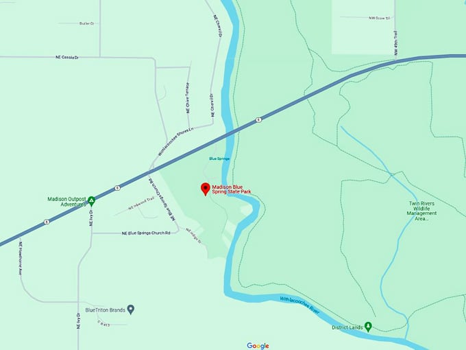 madison blue spring state park 10 map