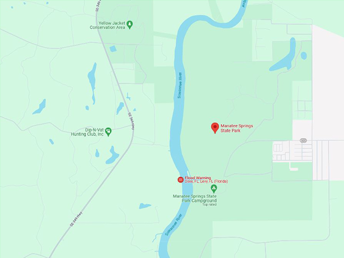 manatee springs 10 map