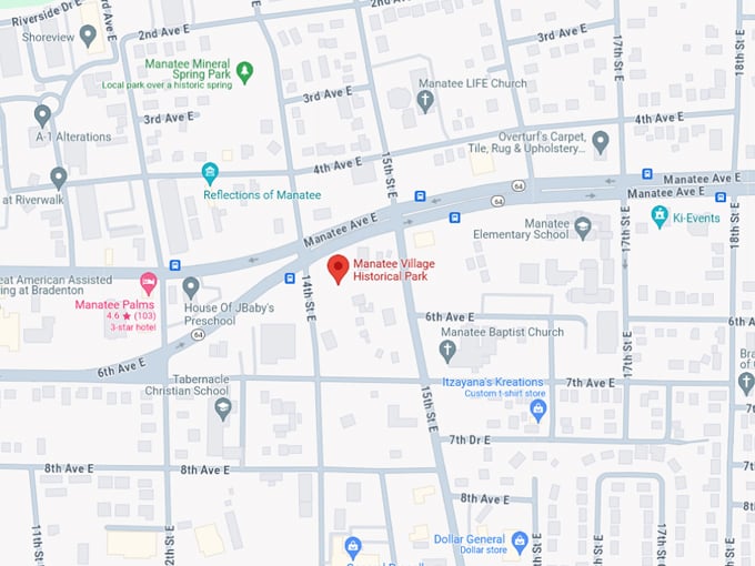 manatee village historical park 10 map