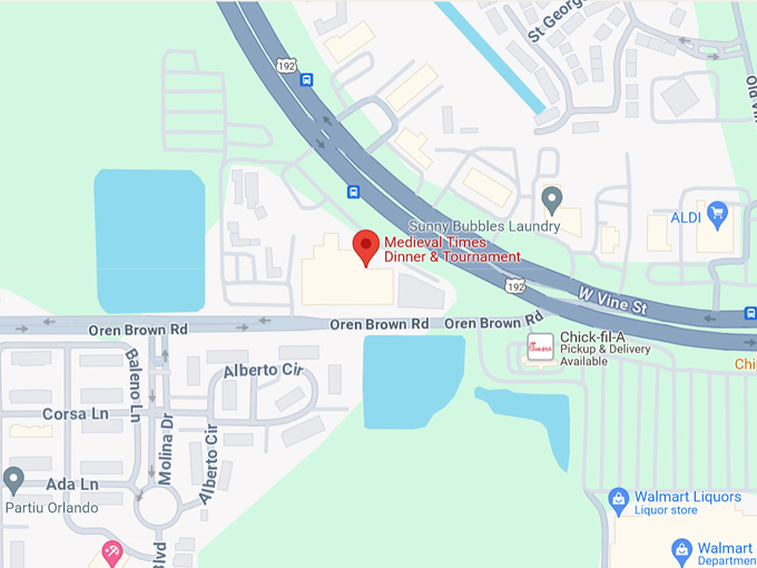 Medieval Times Dinner & Tournament 10 map