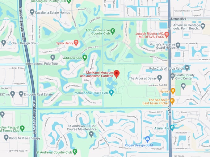morikami museum and japanese gardens 10 map