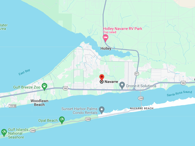 navarre beach 10 map