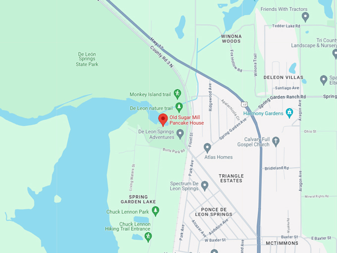 old sugar mill pancake house 10 map