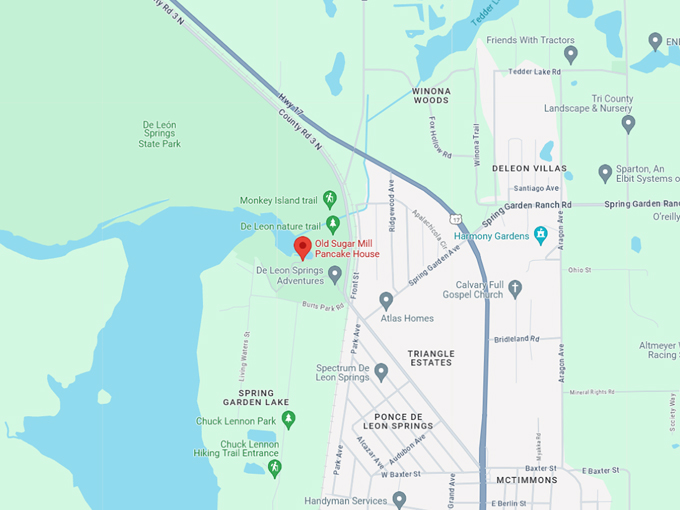 old sugar mill pancake house 10 map