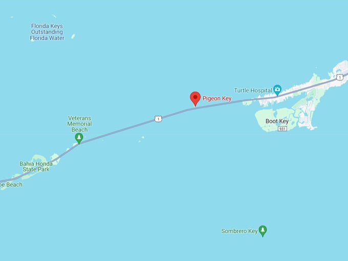 pigeon key express 10 map