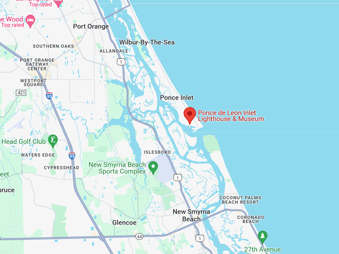ponce de leon inlet lighthouse 10 map